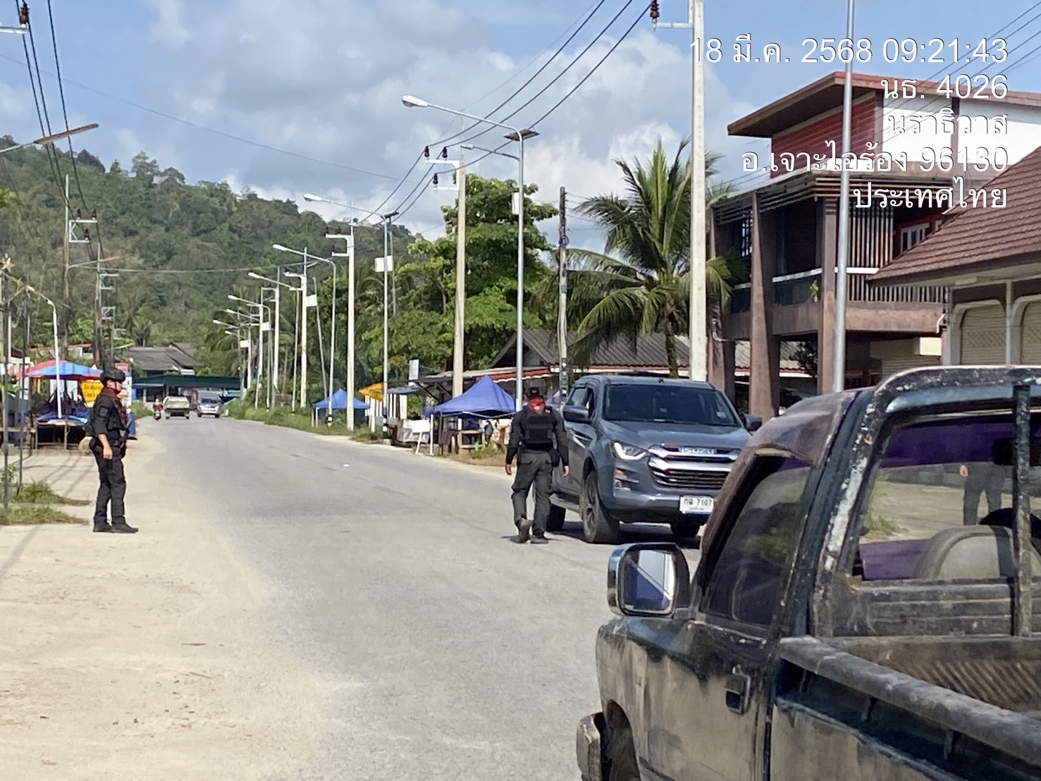 ภารกิจ ตั้งจุดตรวจเคลื่อนที่(Pop-up) - สถานีตำรวจภูธรเจาะไอร้อง